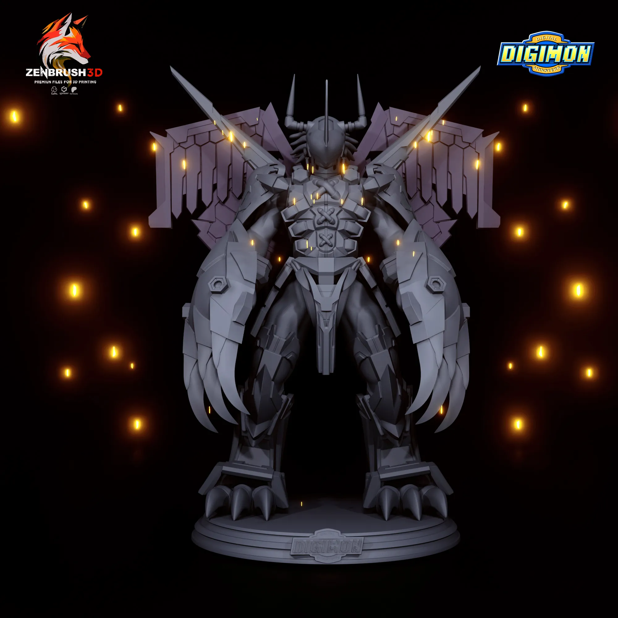 Characters & Creatures STL Download - DIGIMON - WARGREYMON STL - 3D ...