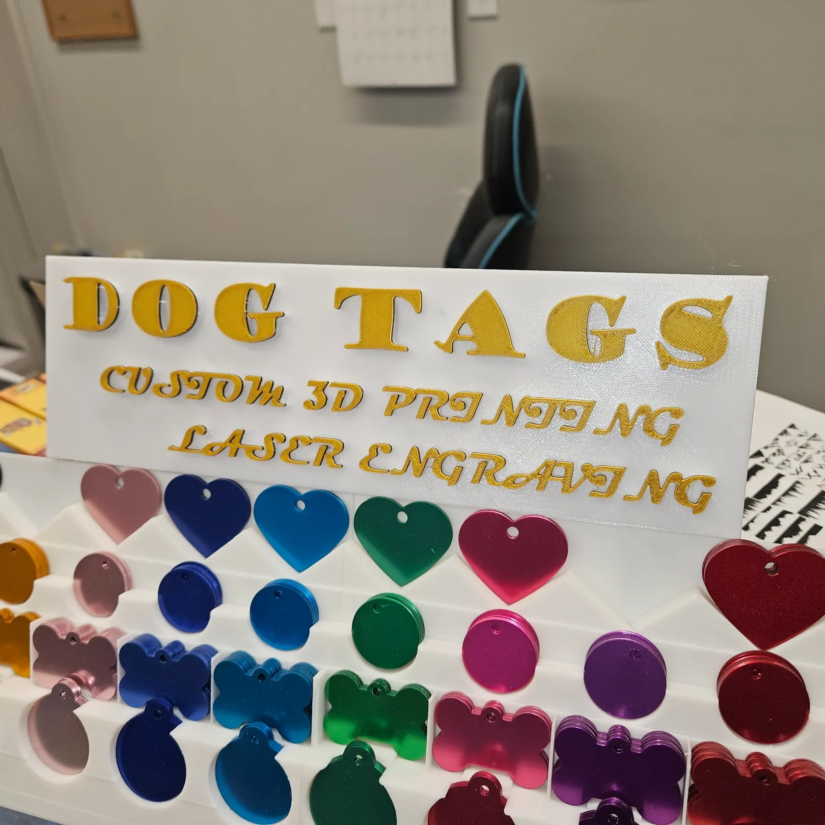 3D Printer Files | 3MF File | Dog Tags 3D retail sign | Creality Cloud