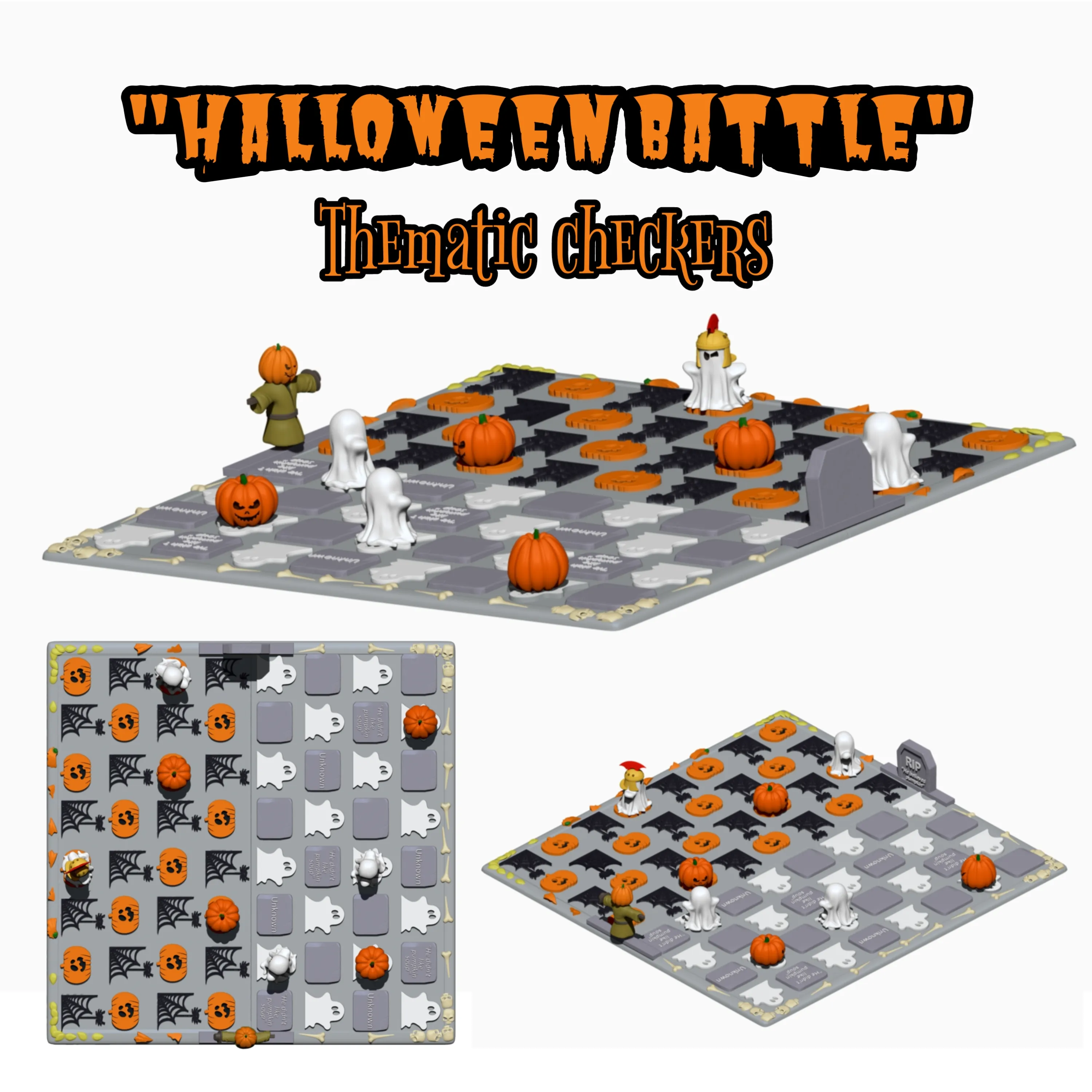 Board Games & Card Games STL Download - "Halloween Battle" Thematic ...