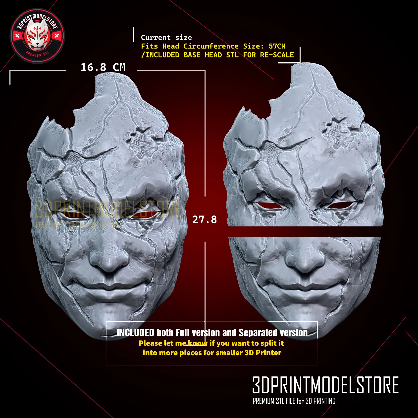 Cosplay STL Download - Black Myth Wukong Daoist Mi Dao Ren Mask ...