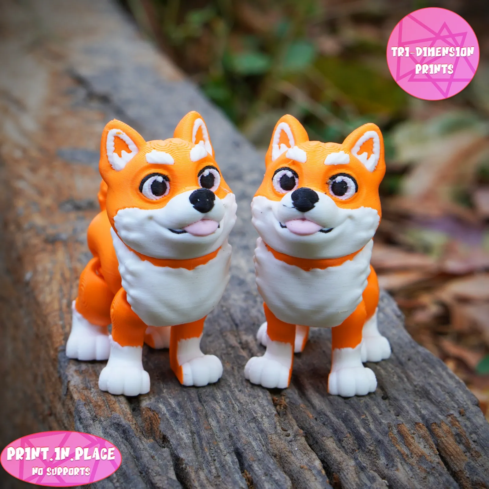 3D Printer Files | 3MF File | PRINT IN PLACE CUTE FLEXI SHIBA INU DOG ...