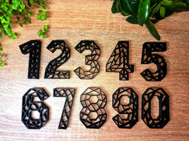 3D Printer Files | 3MF File | Geometric Numbers 0-9 | Creality Cloud