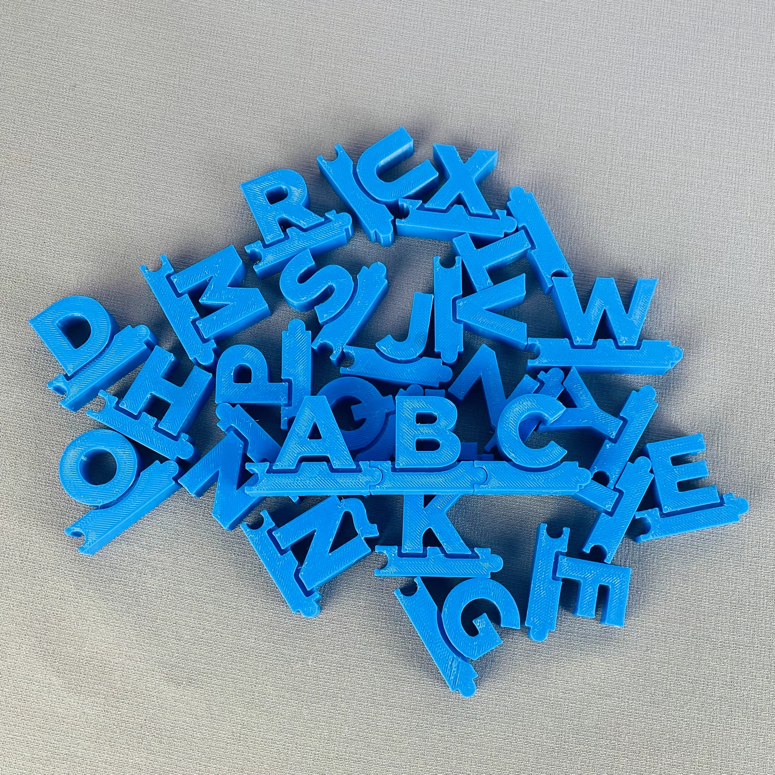 3D ALPHABET FOR KIDS - CONNECTABLE LETTERS. | 3D models download ...