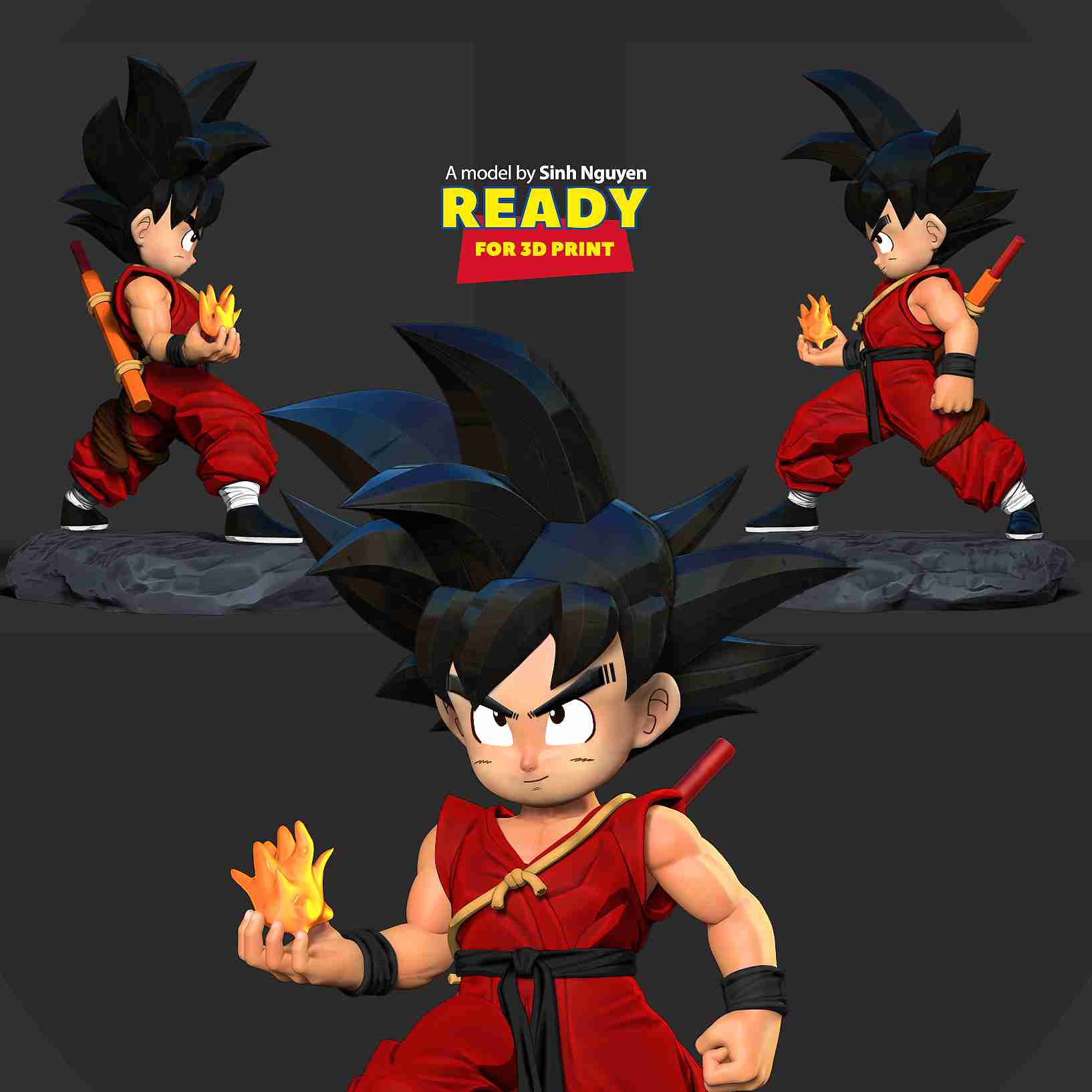 Young Son Goku - Ready to fight | 3D models download | Creality Cloud