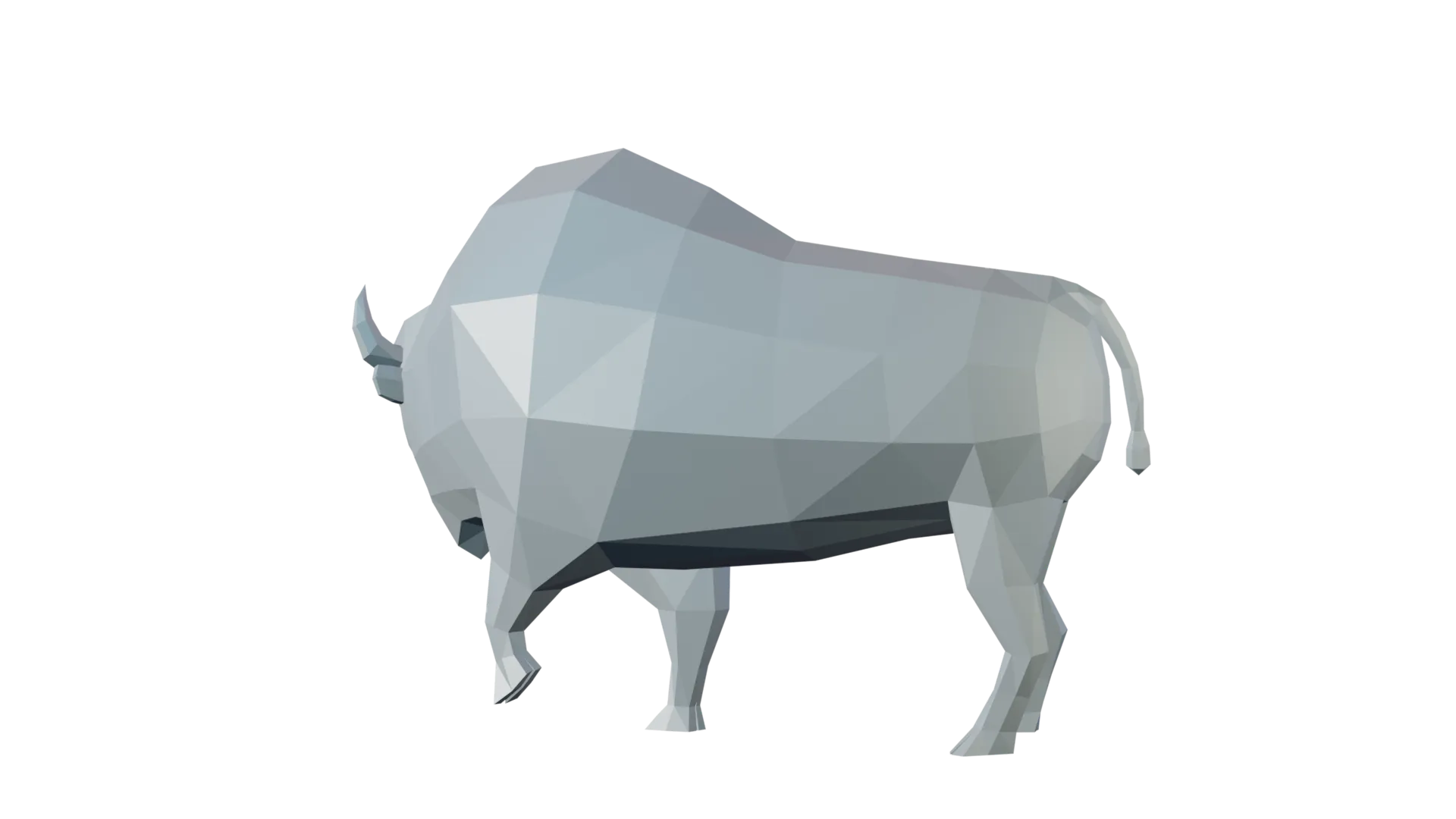 Characters & Creatures STL Download - Low Poly Bisonby RyKa 3D
