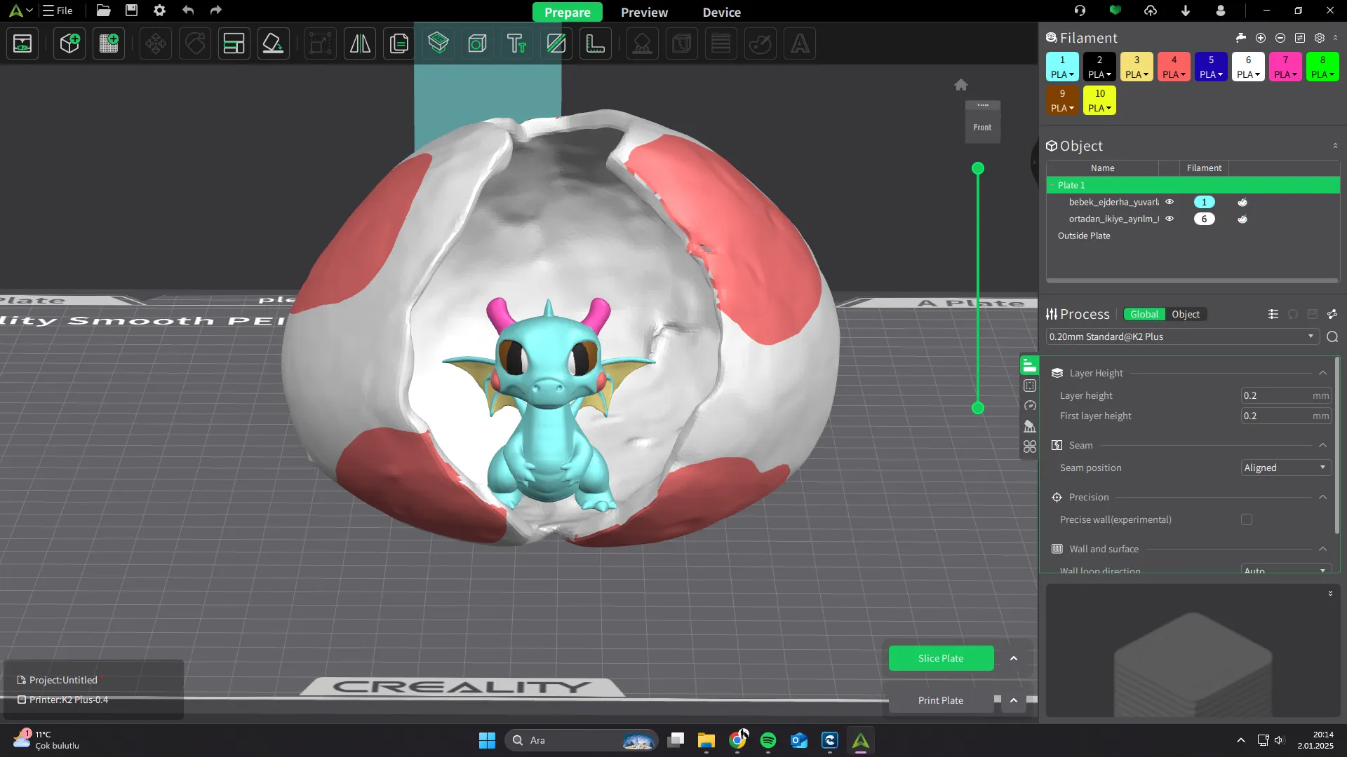 Cute Baby Dragon Hatching Egg | 3D models download | Creality Cloud