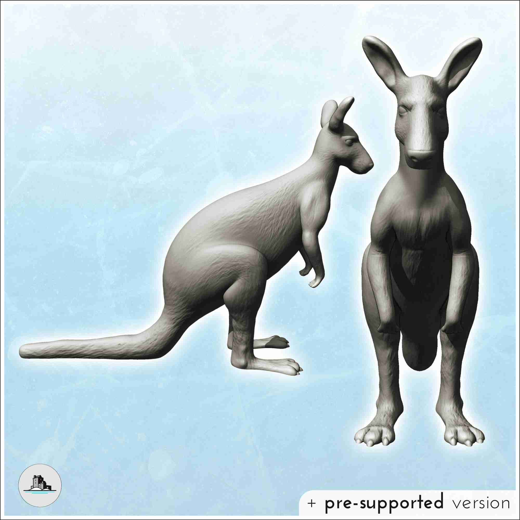 Kangaroos (15) - miniatures animal RPG tabletop scenery figu | 3D ...