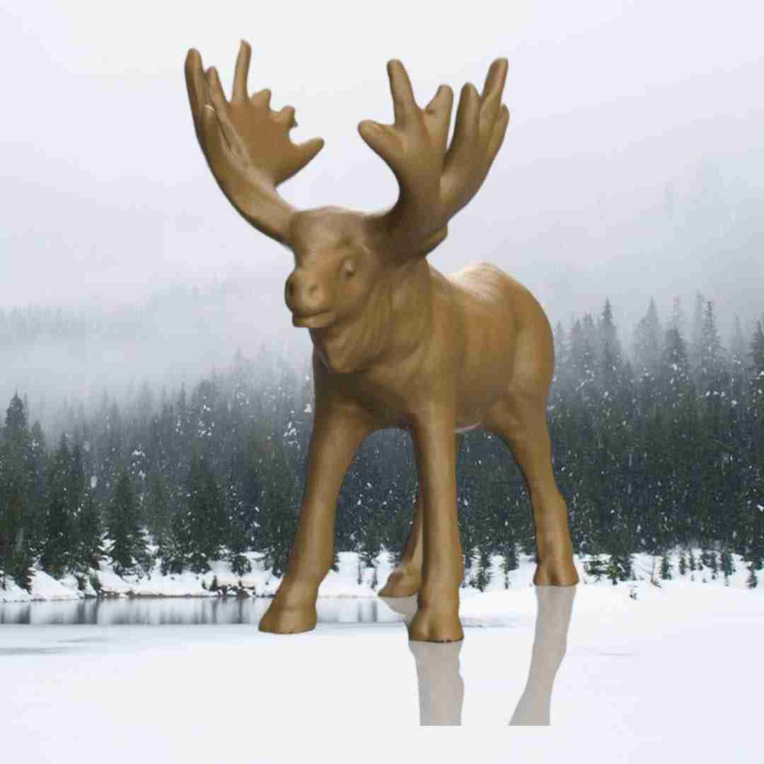 christmas reindeer moose | 3D models download | Creality Cloud