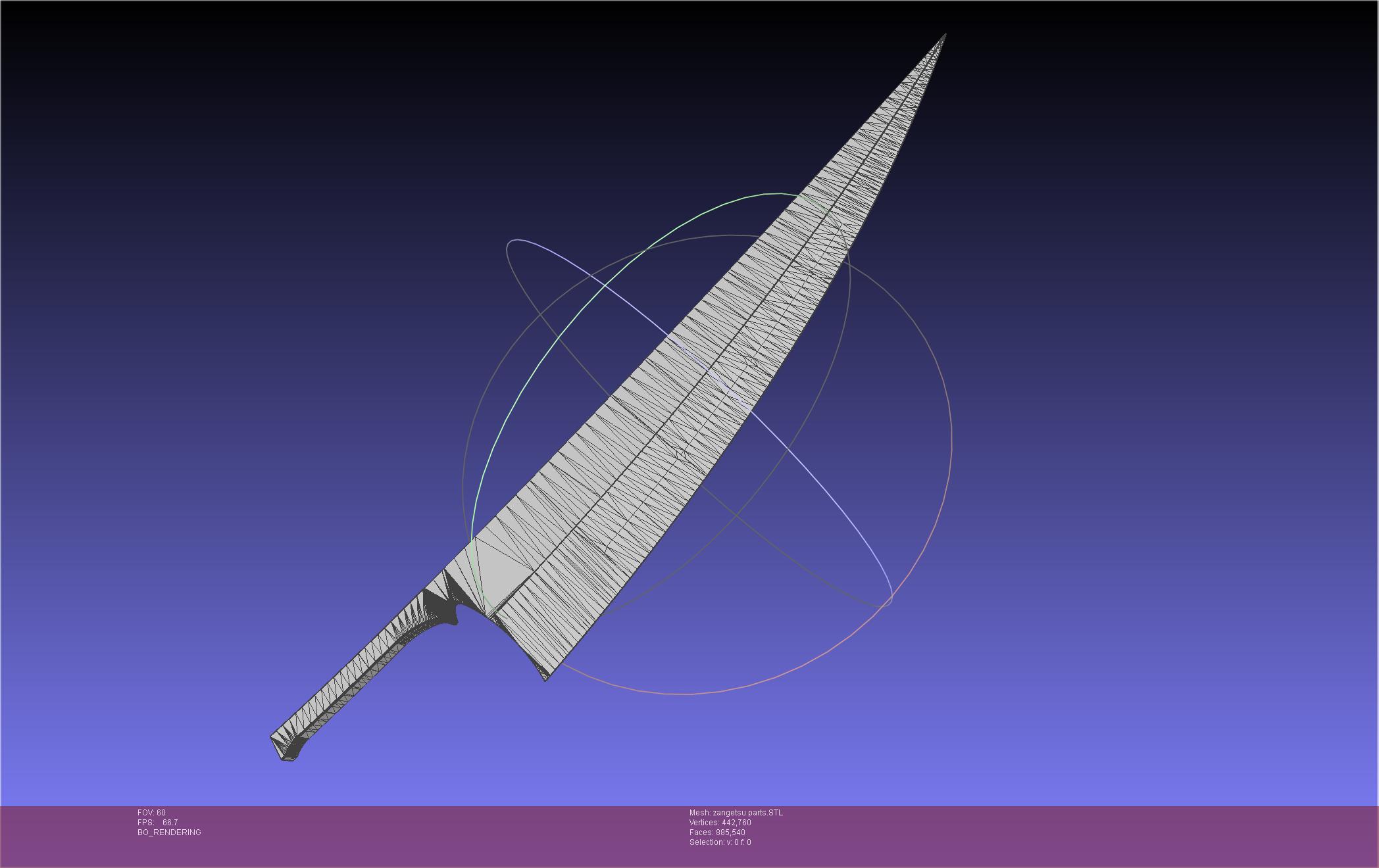 Bleach Ichigo Zangetsu Shikai Sword | 3D models download | Creality Cloud