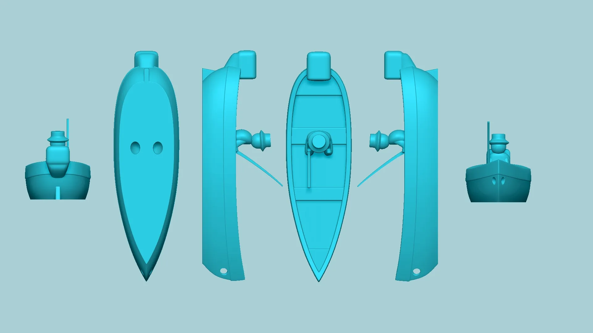 Other STL Download - Fisherman Keychain Floating Boat - Key Saverby ...