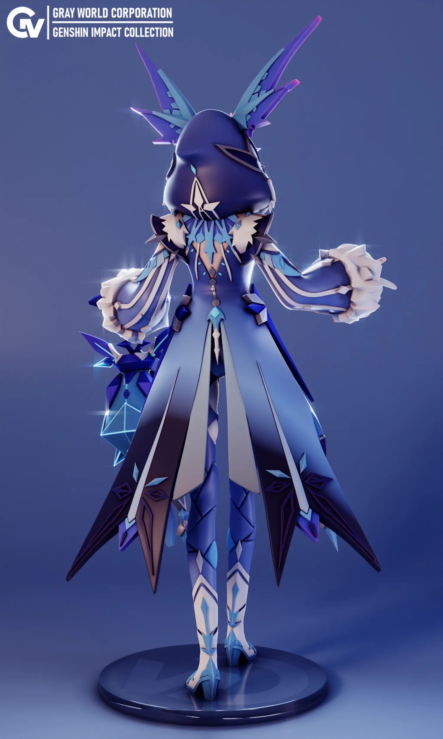 Characters & Creatures STL Download - Cryo Cicin Mage | Genshin ...