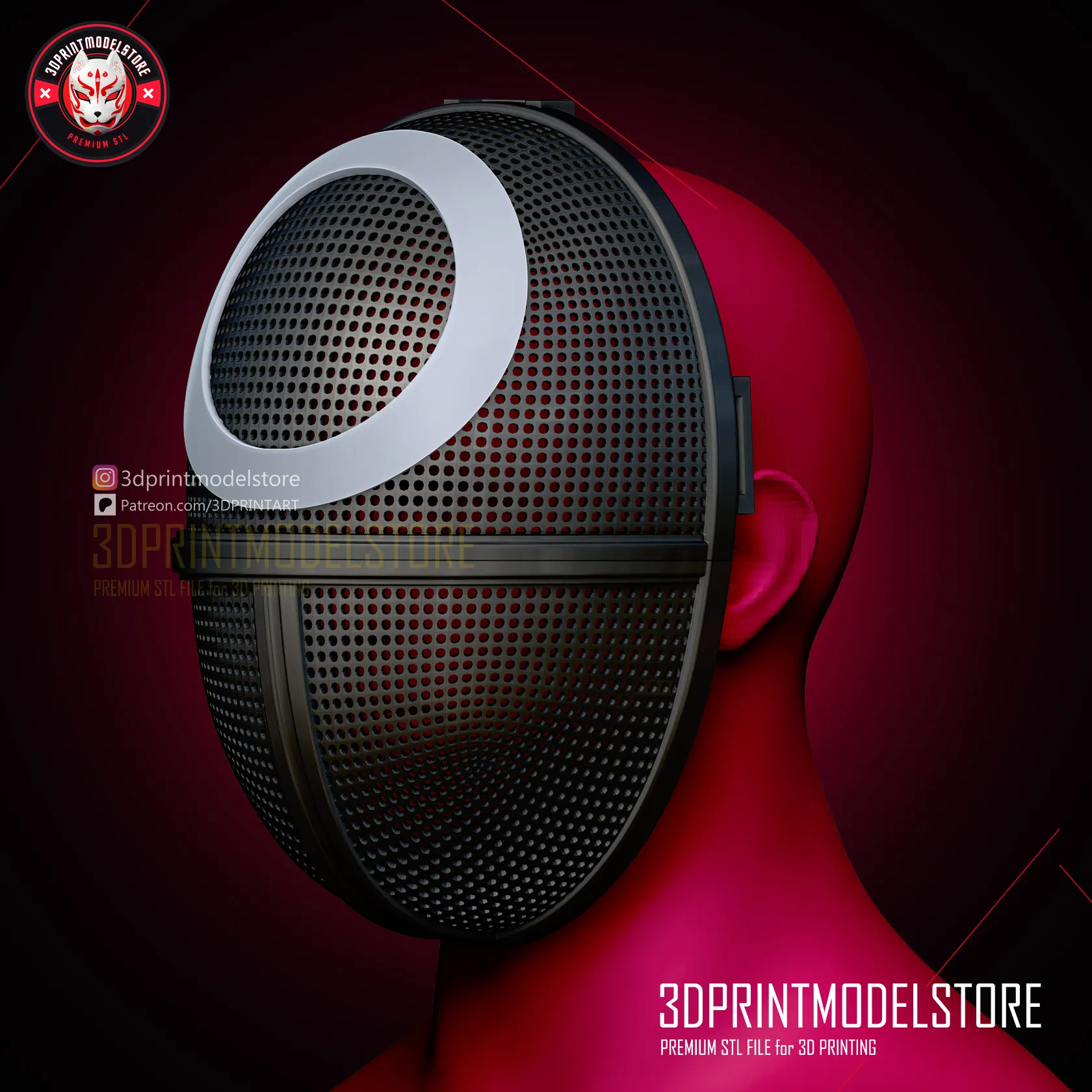 Cosplay STL Download - Squid Game Mask - Solider Squidgame Cosplayby ...