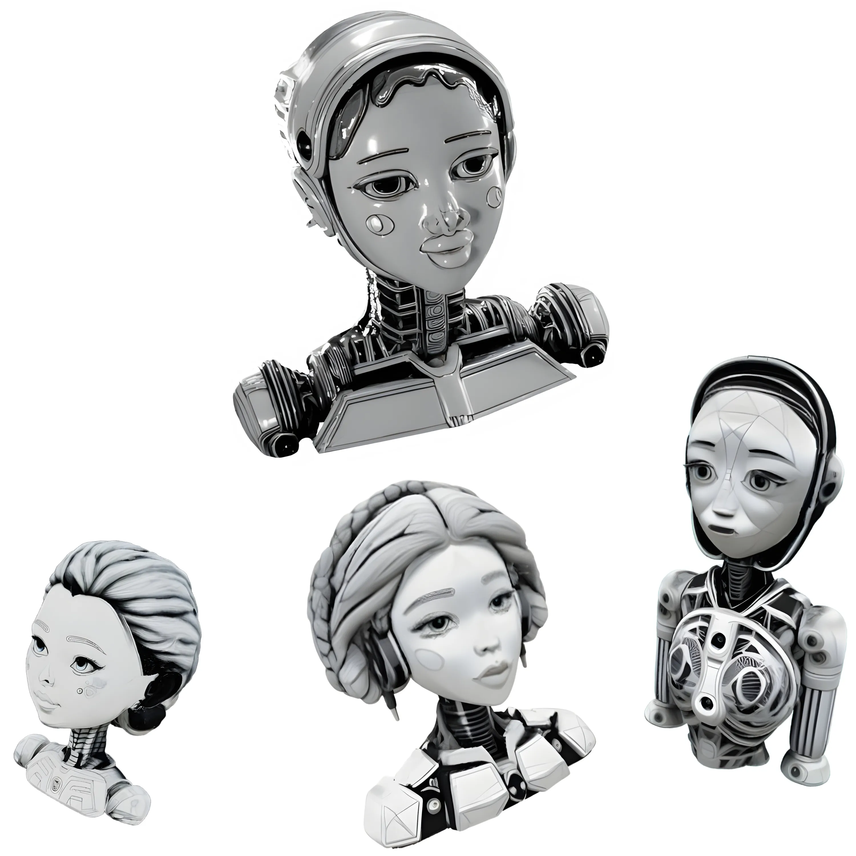 Other STL Download - AstroDroid Girl Bust Collectionby MR AnyCAD