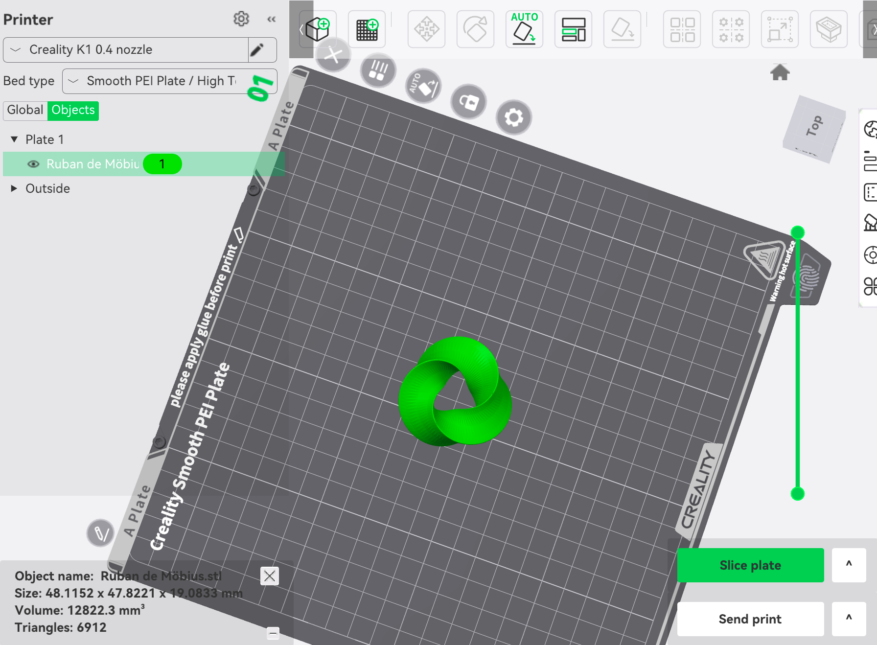 3D Printer Files | 3MF File | ruban de mobius Anneau vriller bagues torsader | Creality Cloud