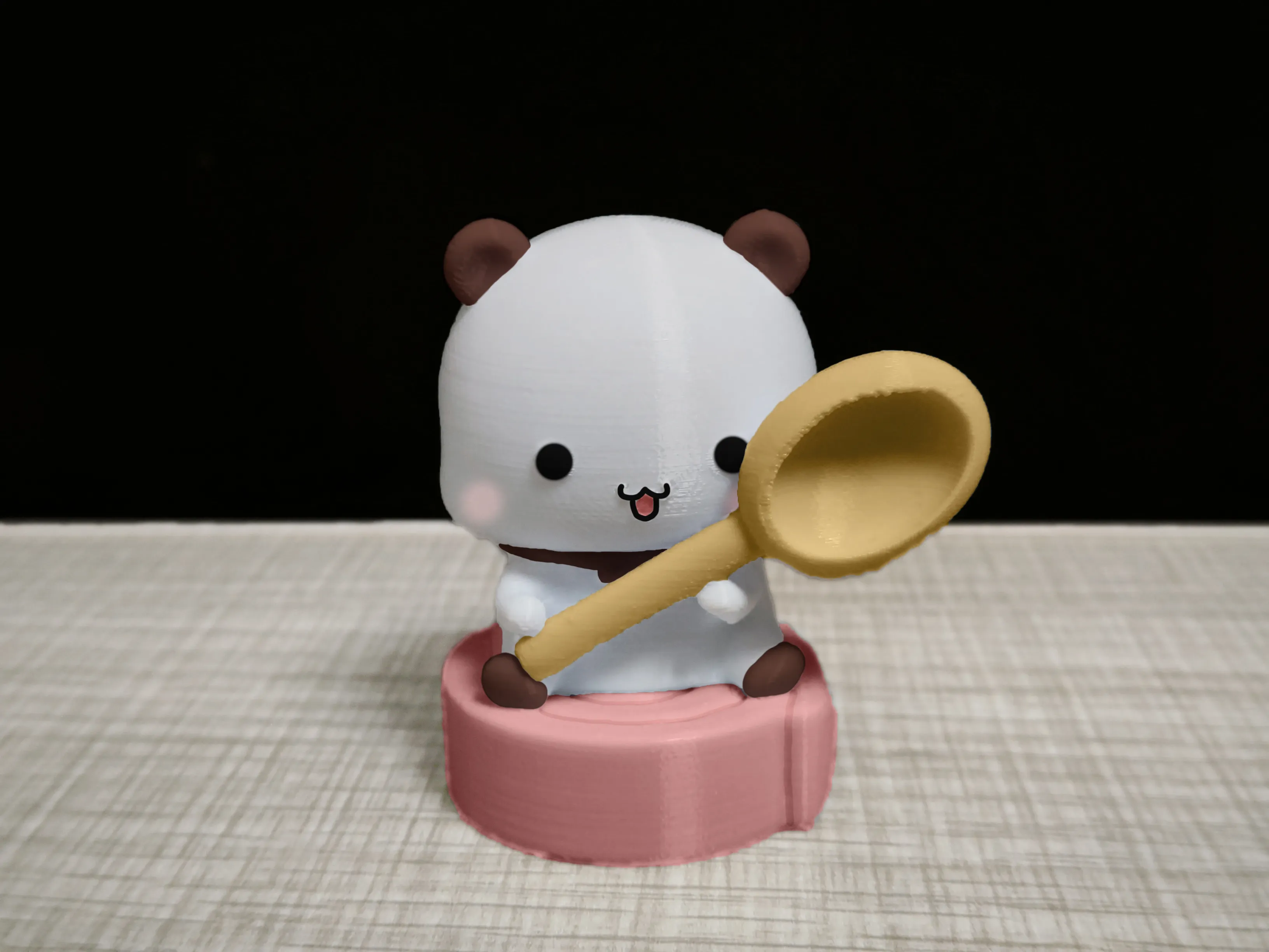 情侣熊系列-坐在瑞士卷的一二（Couple Bear-sit Swiss roll eat Yier） | 3D models ...
