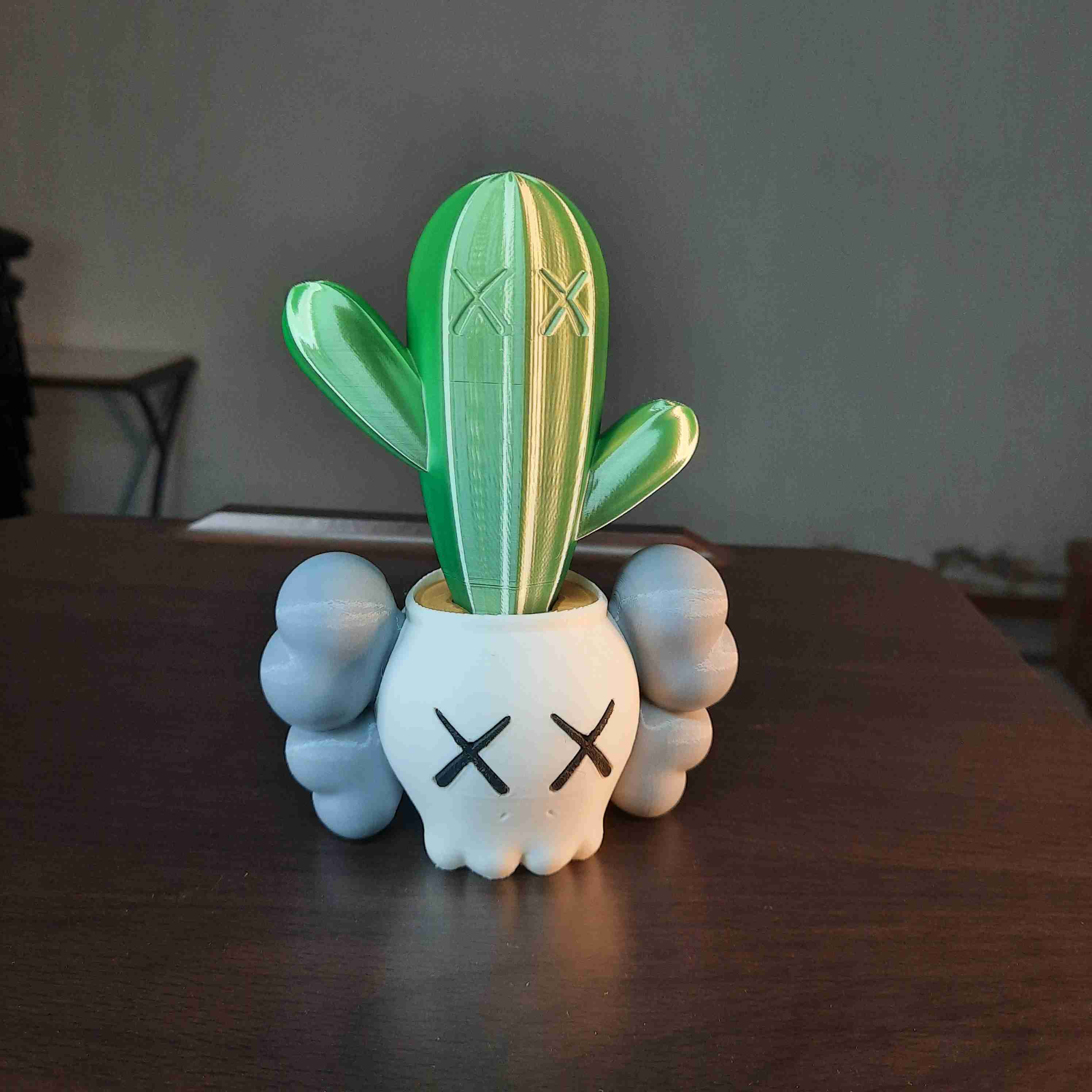 KAWS PLANTER WITH CACTUS (DIVIDED BY COLOURS) | 3D models download ...