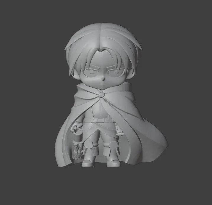 Characters & Creatures STL Download - Miniatura Levi Ackerman Shingeki ...