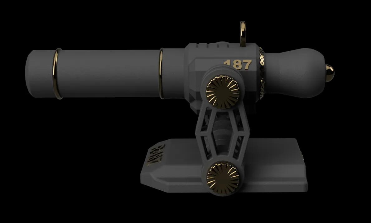 Props & Terrain STL Download - Functional Mini Cannon - Spring Designby ...