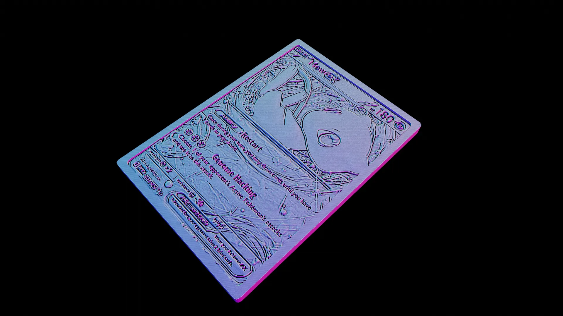 Board Games & Card Games STL Download - Bubble Mew Pokemon cardby Jlo3d