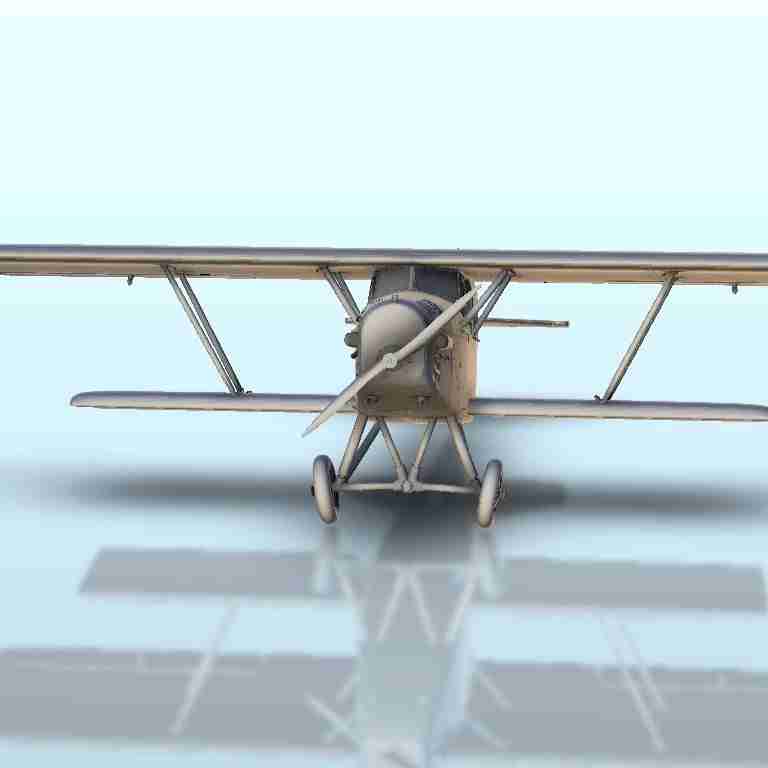 Potez 29 French transport biplane - scenery warhammer miniat | 3D ...