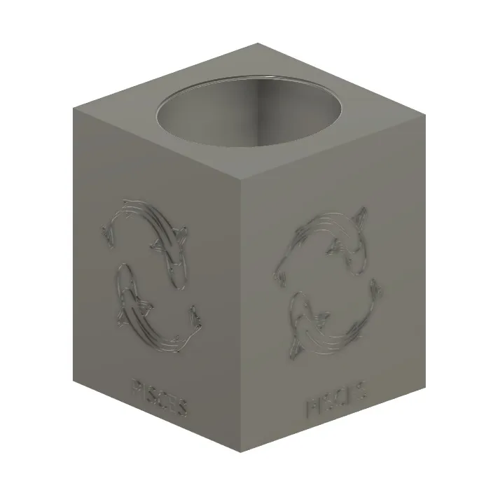 Other STL Download - Pisces Zodiac Small Tissue Box Coverby Trash Can Guy