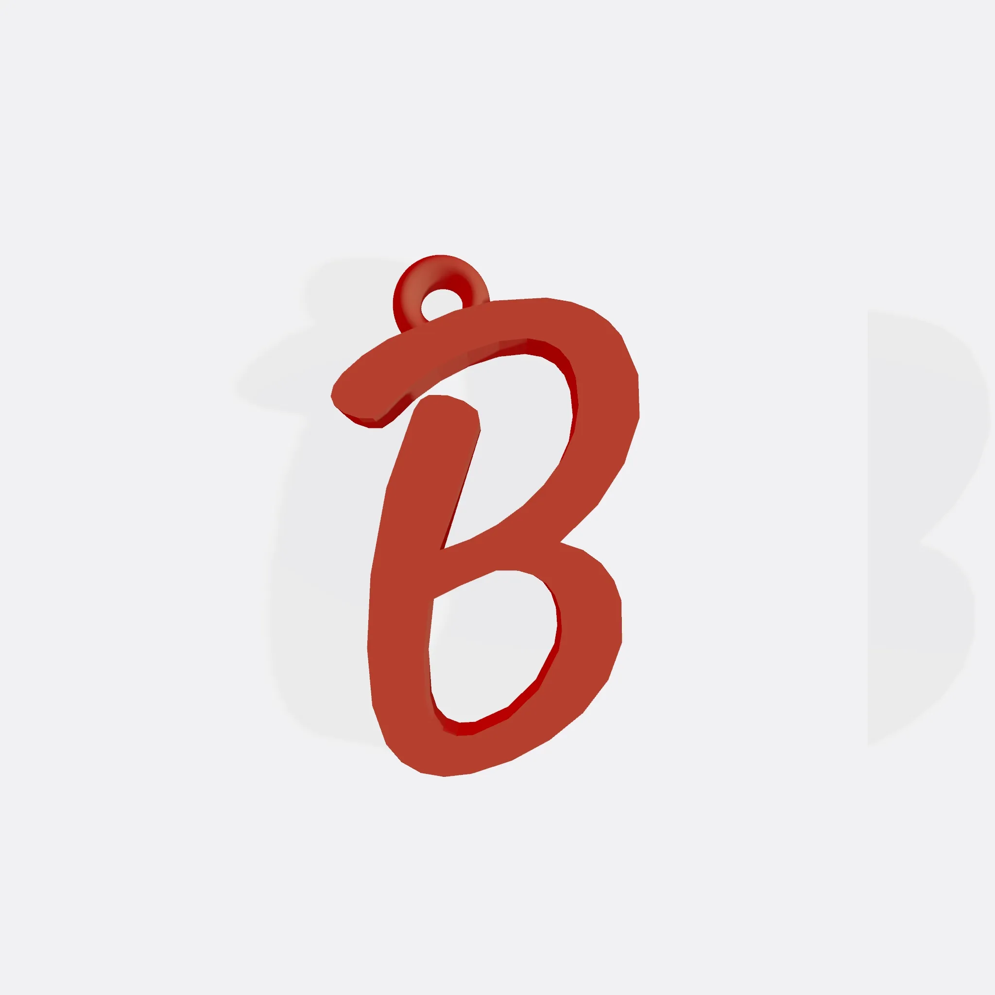 Jewelry & Accessories STL Download - Letter B Keychainby Mu3D