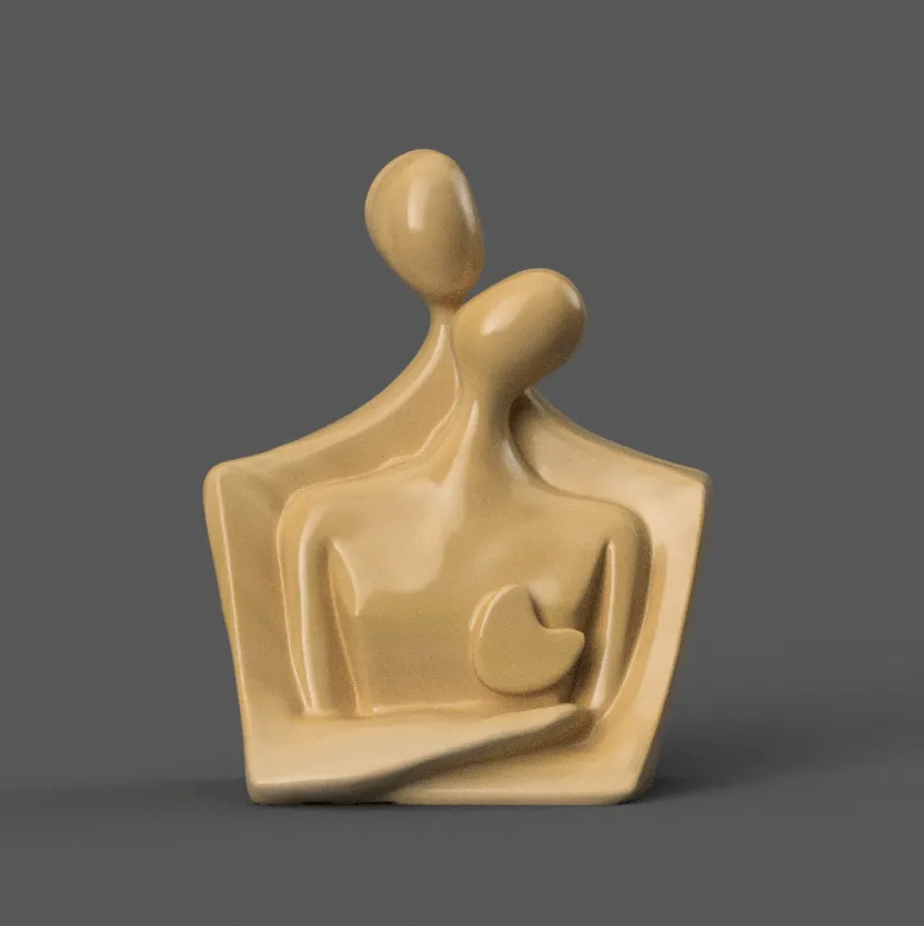 Sculptures & Artworks STL Download - Romantic Couple Hug Statue – 3D ...