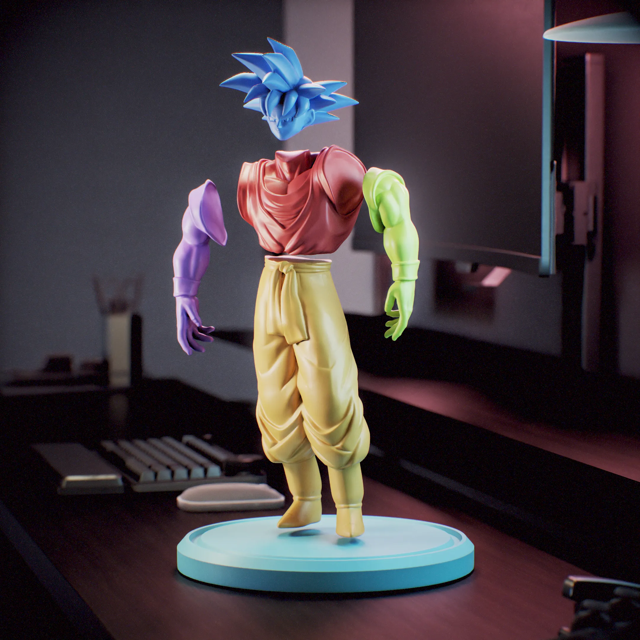 Other STL Download - Dragon Ball Z - Goku Separated by parts - Adapted ...