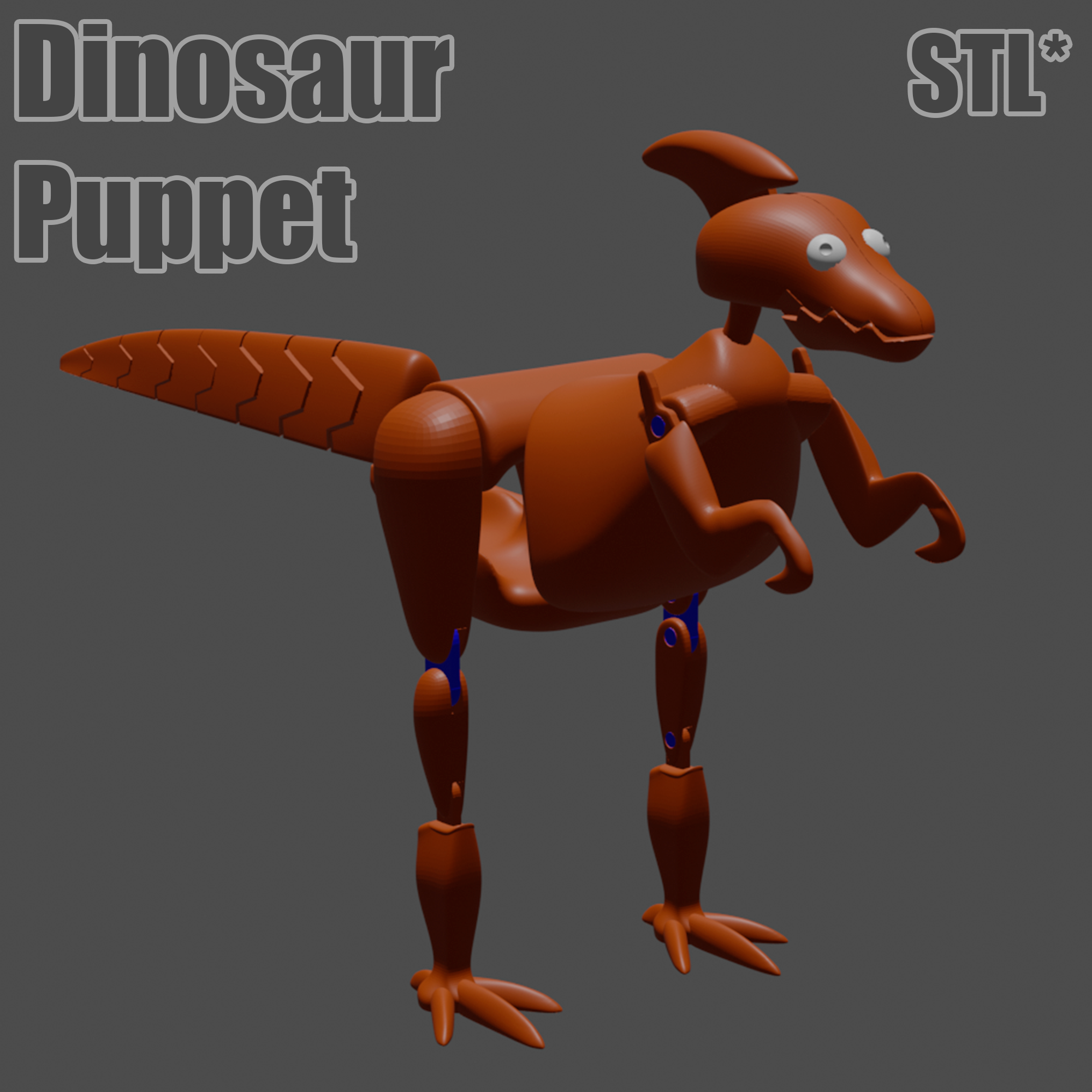 DINOSAUR PUPPET | RAPTOR | ARTICULATED MODEL | STL* | 3D models ...