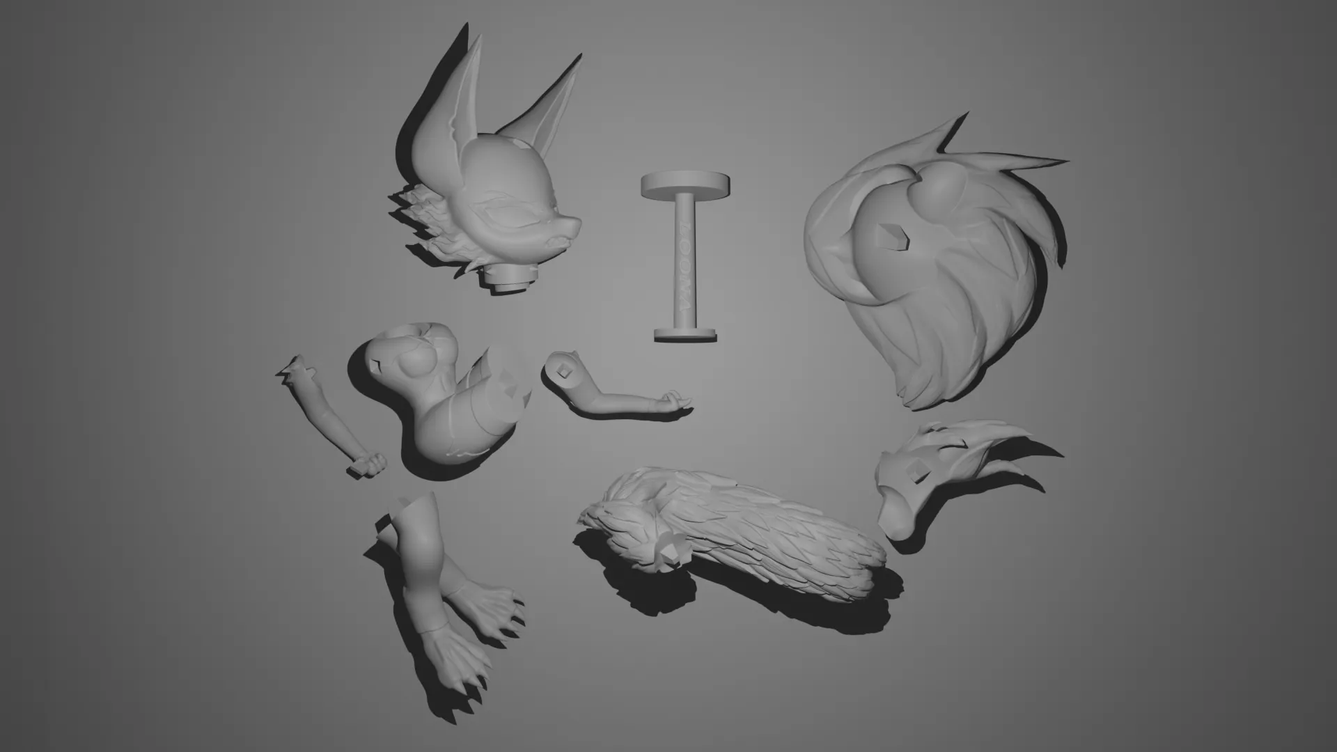 Characters & Creatures STL Download - HELLUVA BOSS - LOONA CHIBIby RemyJF