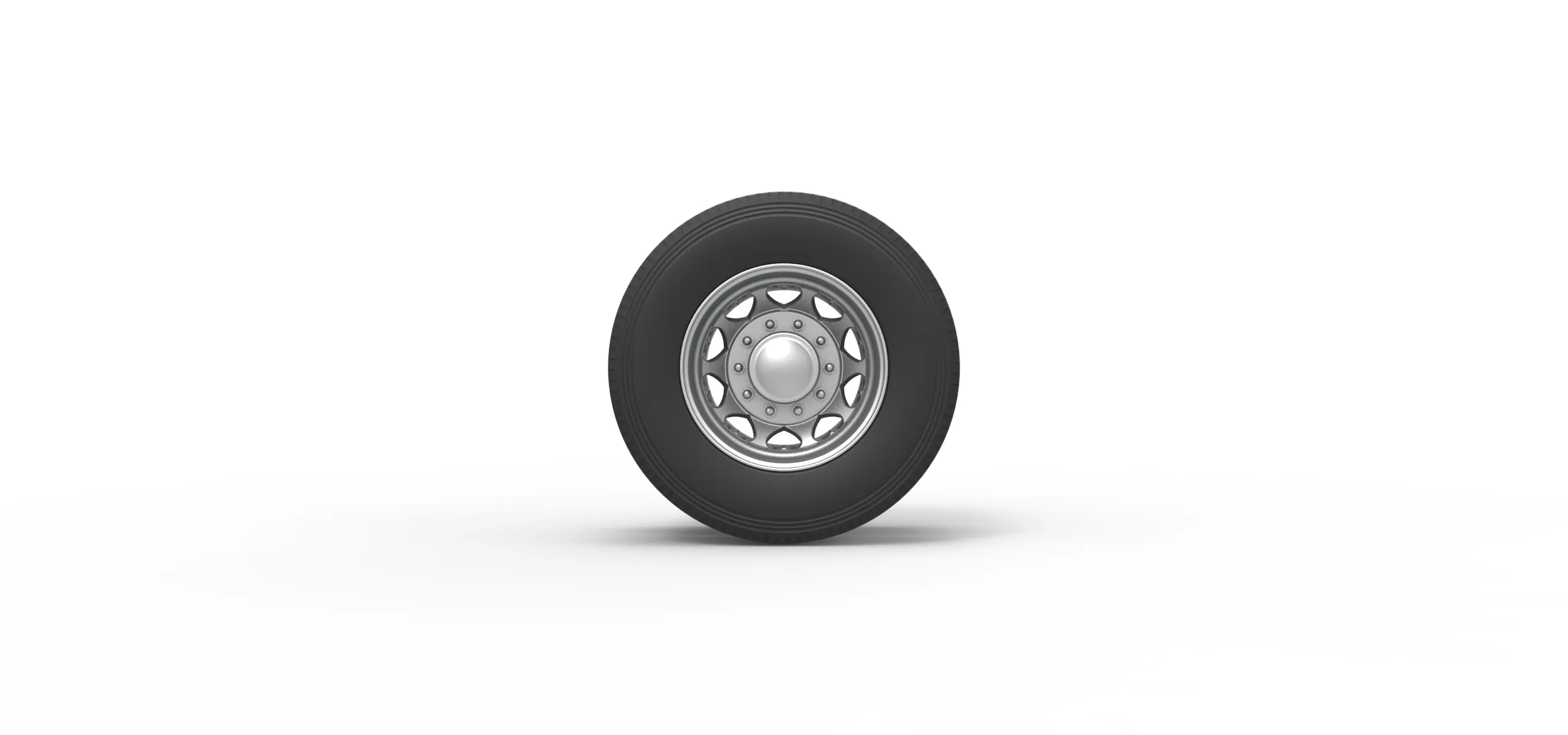 Vehicles & Machinery STL Download - Rear custom wheel of semi truck ...