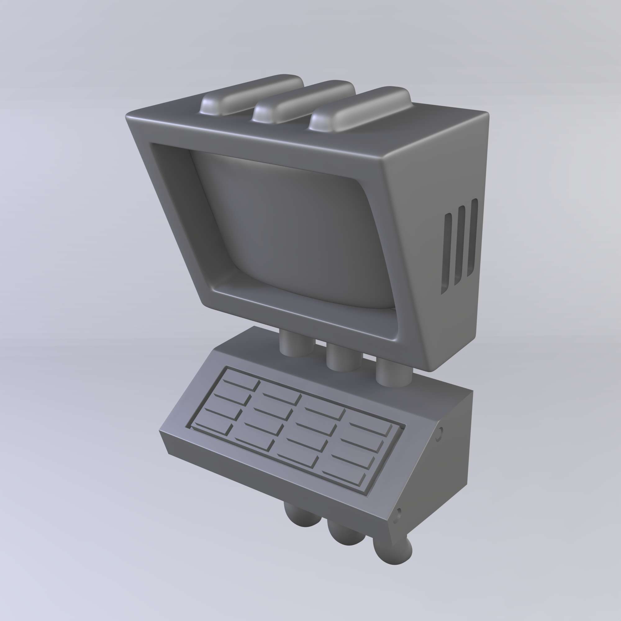 WALL-MOUNT COMPUTER CONSOLE | 3D models download | Creality Cloud