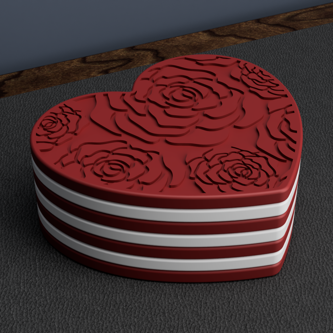 Valentine Gift Boxes - Hearts | 3D models download | Creality Cloud