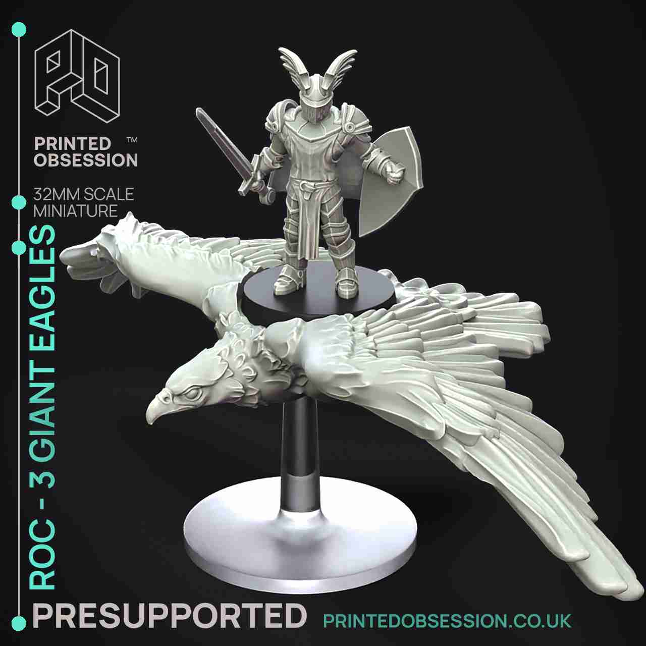 Roc - 3 Giant Eagles - PRESUPPORTED - 32mm scale | 3D models download ...