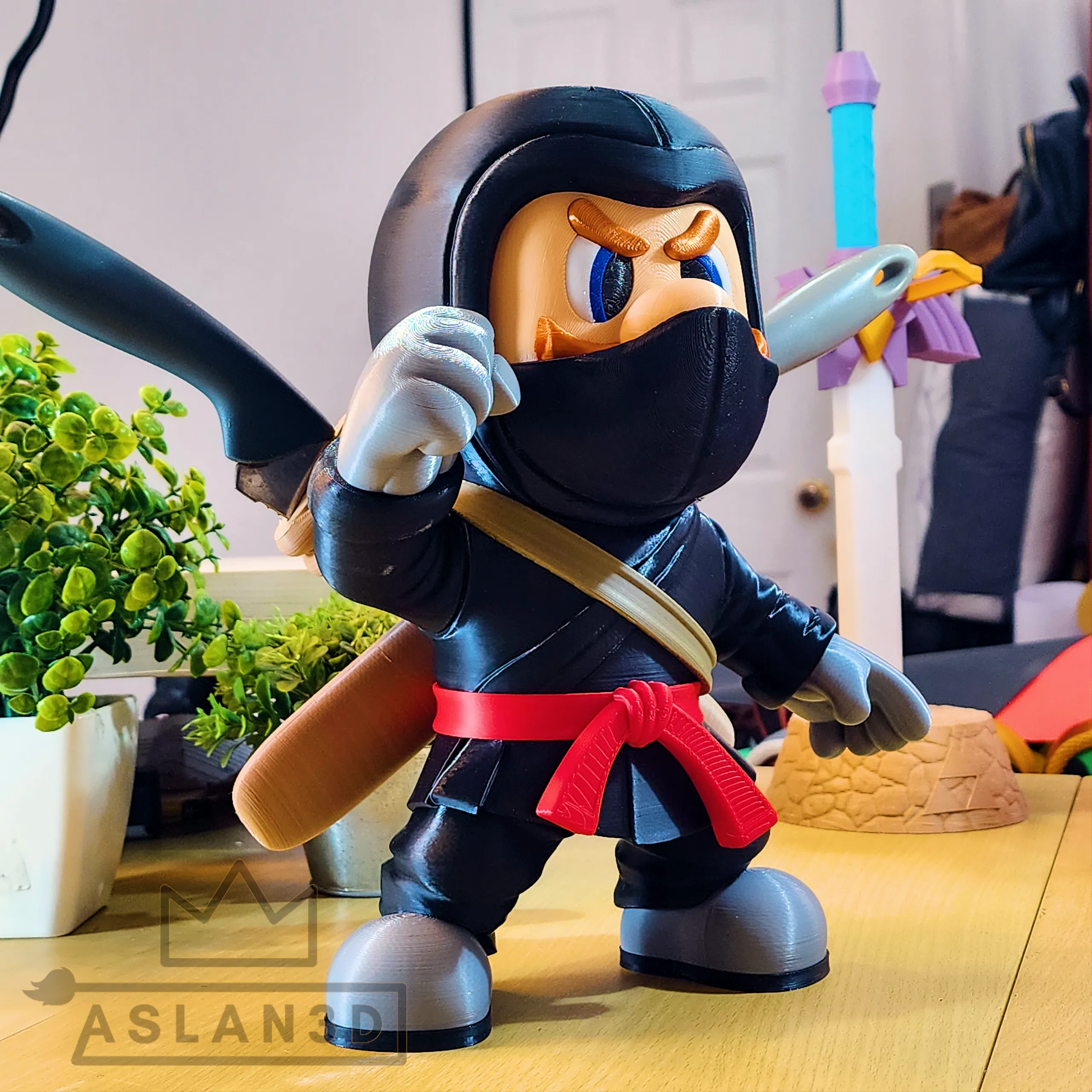 Digital Art STL Download - Ninja Mario – Knife Holder Editionby Aslan3D