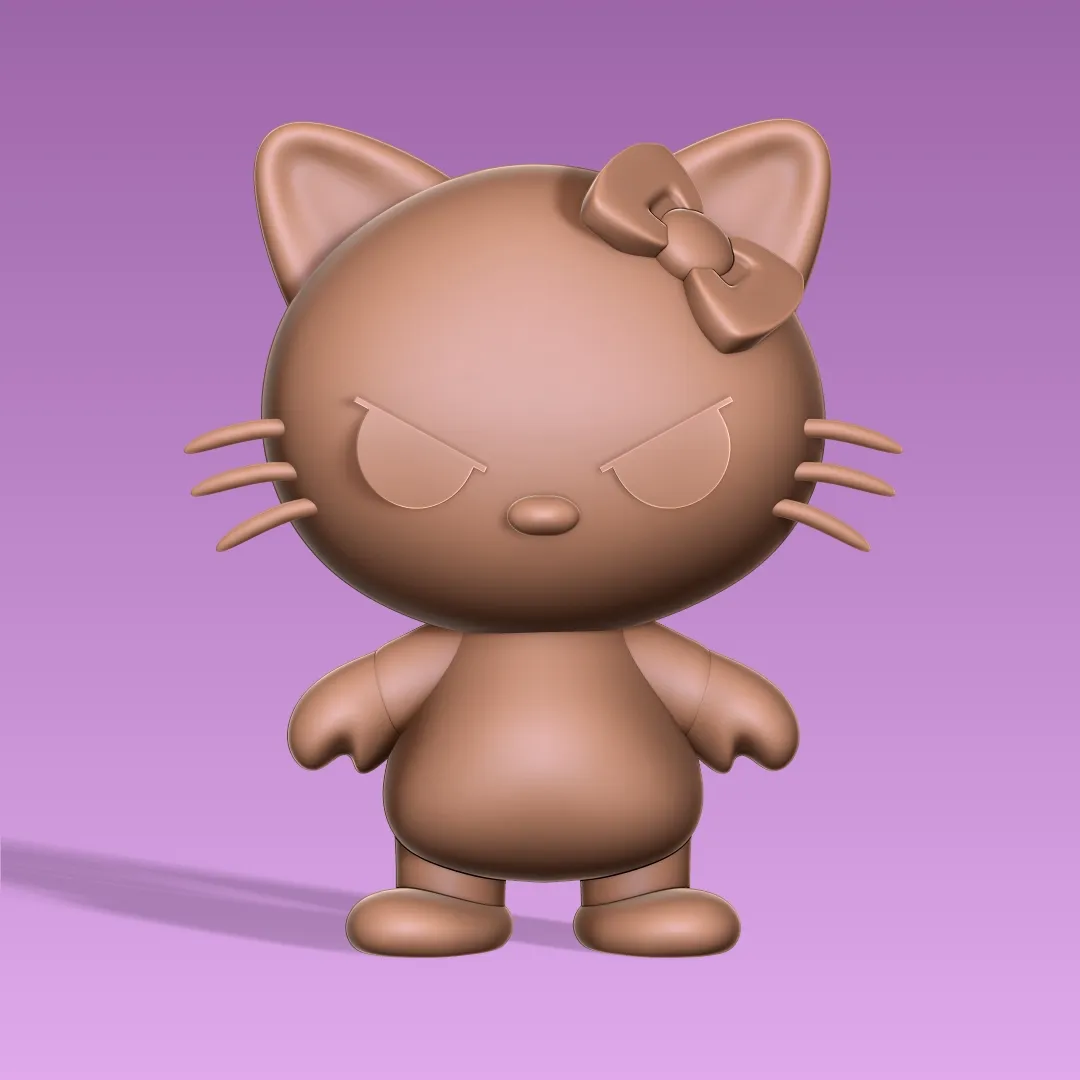 Characters & Creatures STL Descarga - Angry Hello Kitty | cute | kids ...