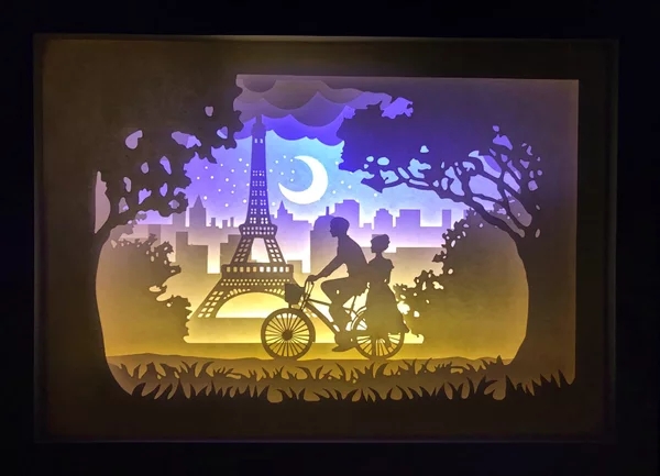 Shadow Box Light- Romance in Paris | 3D models download | Creality Cloud