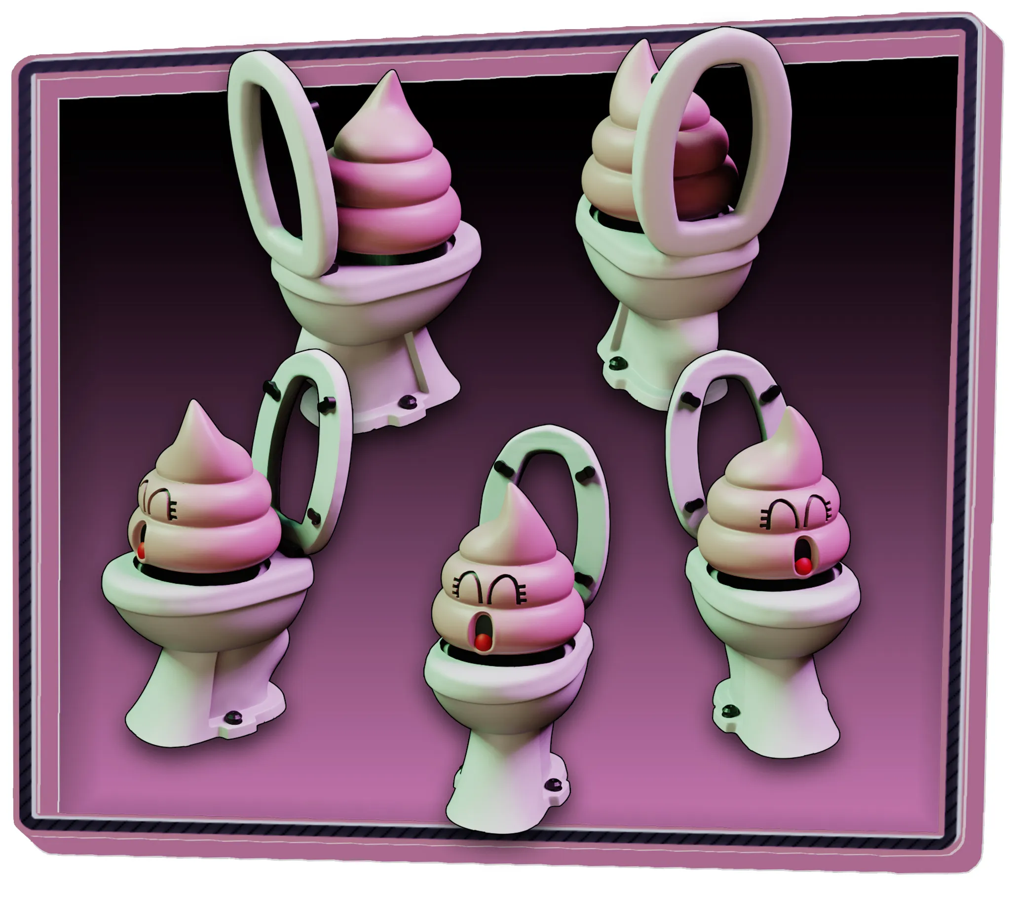 Other STL Descarga - Poop Fidget - Crosslances