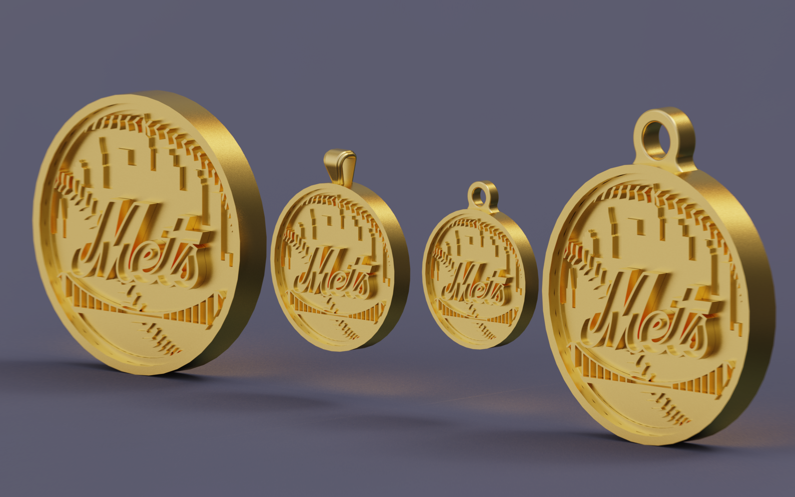 New York Mets logo, pendant, keychain, ear ring | 3D modeller indir ...