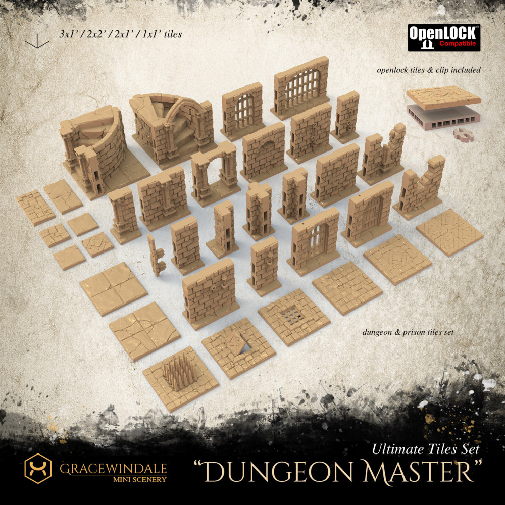 "Dungeon Master" Ultimate Tile Set | 3D models download | Creality Cloud