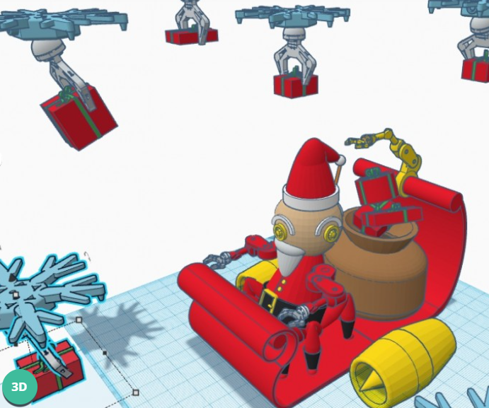 Santa Claws (Tinkercad Christmas) | 3D models download | Creality Cloud
