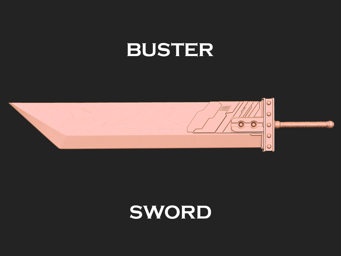 Final Fantasy VII - Buster sword 3D print model | 3D models download ...