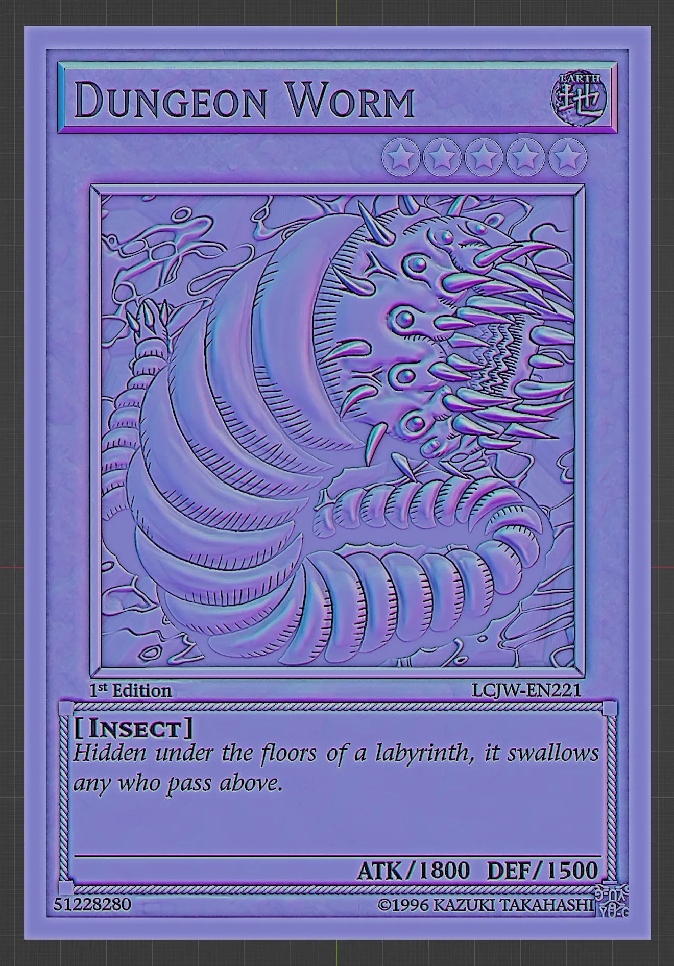 Characters & Creatures STL Download - Dungeon Worm - yu-gi-oh!by ...