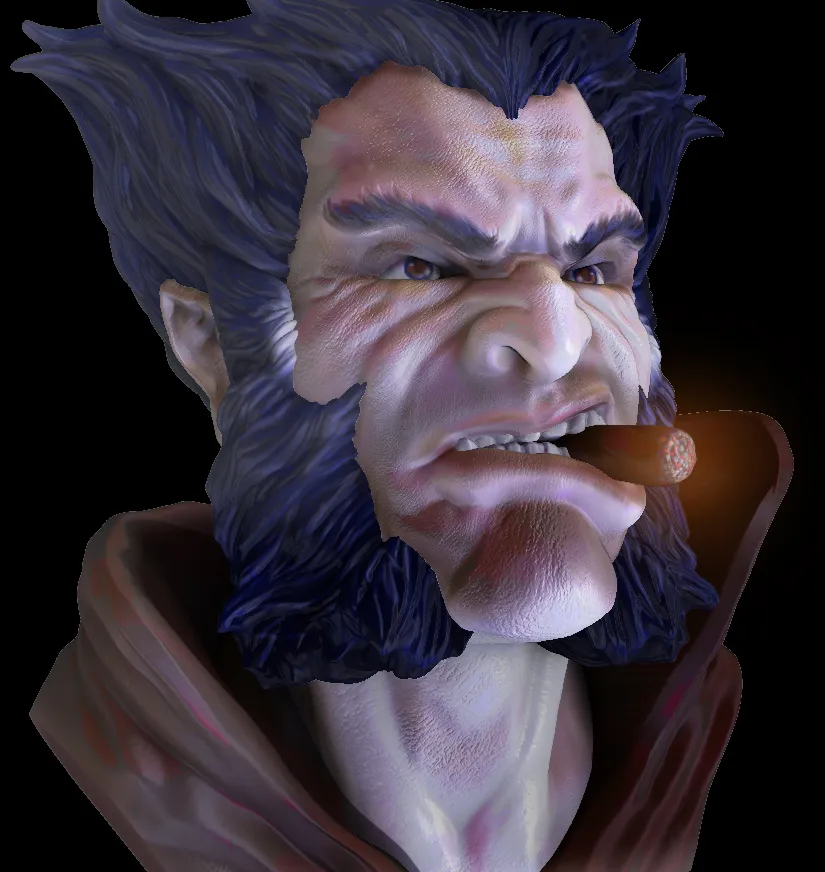 Characters & Creatures STL Download - Logan Wolverine Bustby Danangset