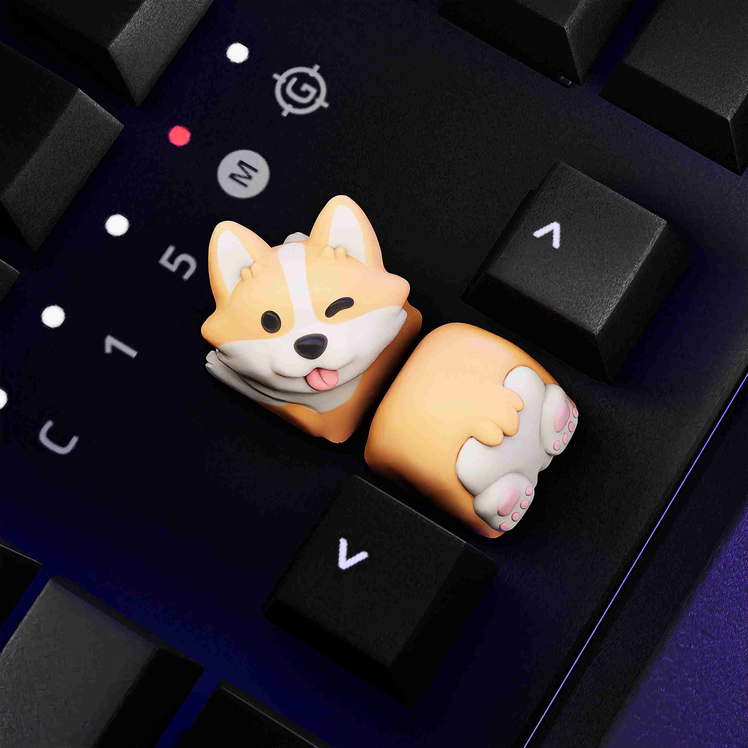 Puppy Corgi keycaps - Mechanical Keyboard | 3D models download ...