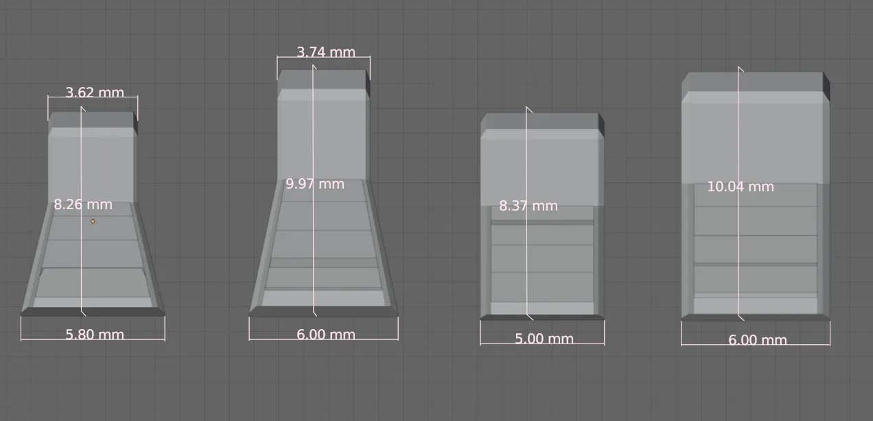 Characters & Creatures STL Download - Gundam Detail Part (Trapezoidal ...