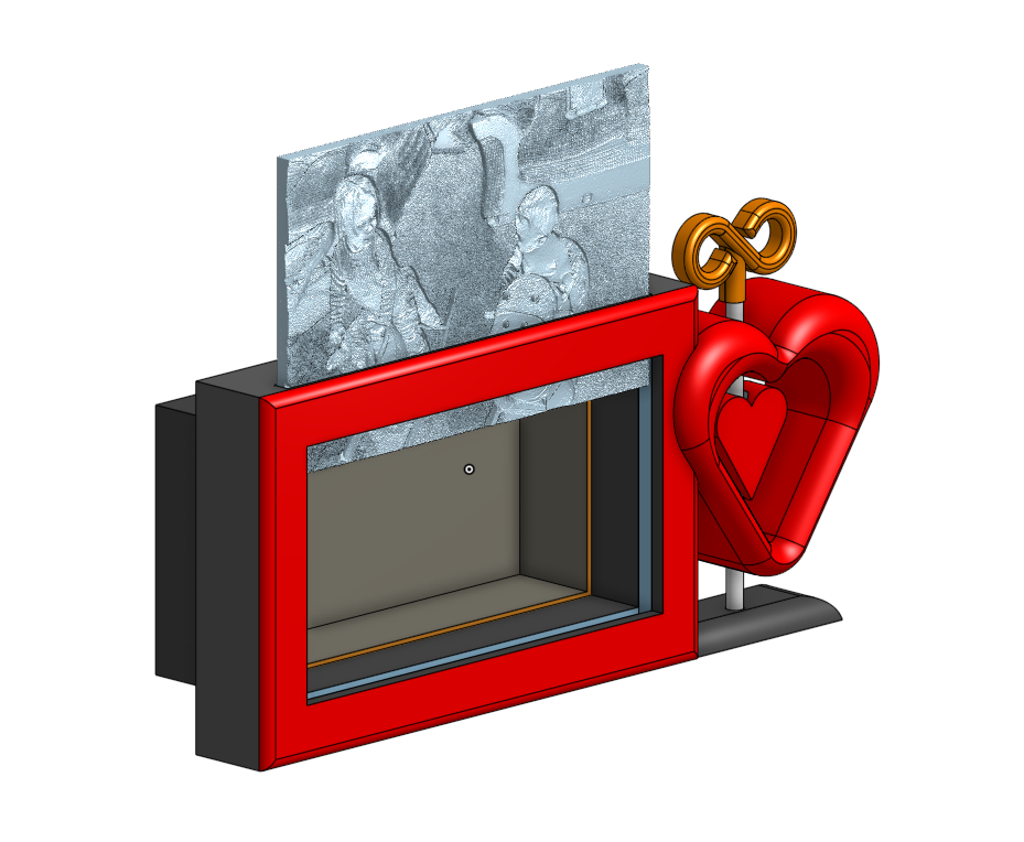 VALENTINES DAY | LITHOPHANE STAND | SPINNING HEART | 3D模型下载 | 创想云