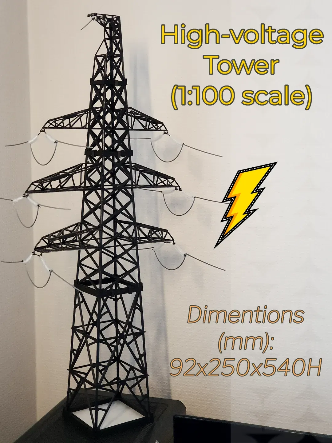 Educational Aids STL Descarga - High-Voltage Transmission Tower Model ...