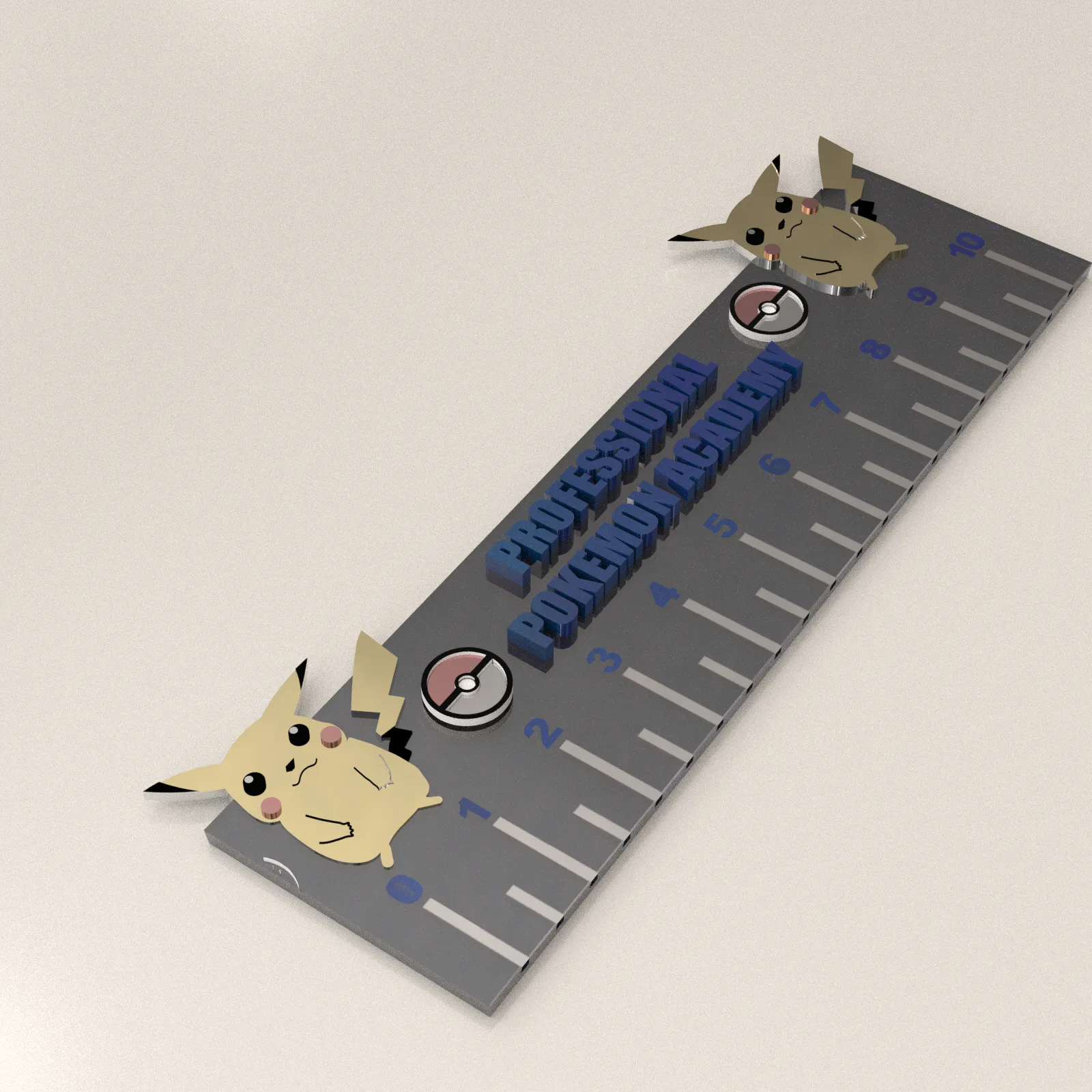 Stationery & Learning Tools STL Download - Pokemon academy rulerby SORE GA