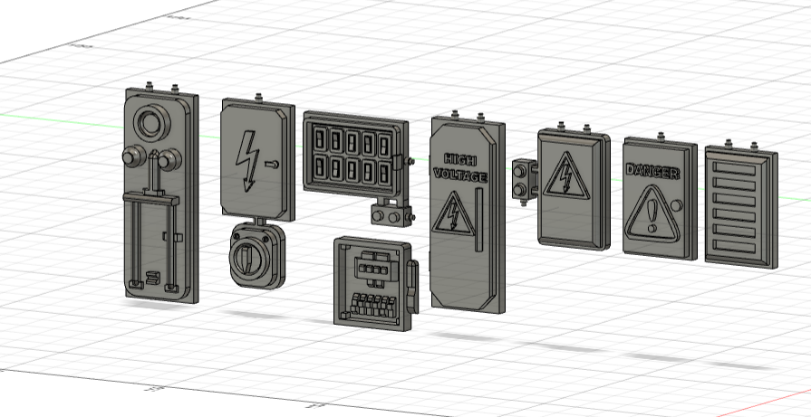 1/18 ENSEMBLE DE MODULE ELECTRIQUE / ELECTRICAL MODULE KIT | 3D-Modelle ...